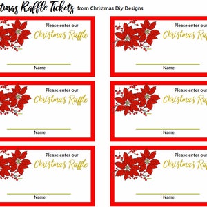 Printable Christmas Party Raffle Tickets - Etsy