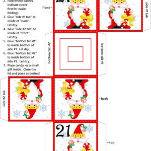 25 Printable DIY Christmas Advent Gift Boxes-christmas Advent Gift ...