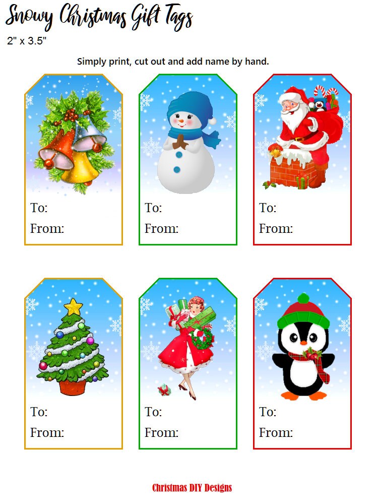 Printable Christmas Gift Labels - Christmas Gift Tags, Christmas Gift ...