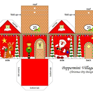25 Printable DIY Christmas Houses for Advent Gifts - Advent Calendar ...