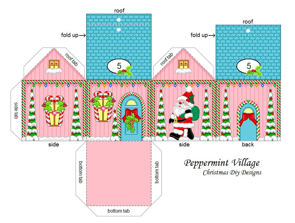 25 Printable DIY Christmas Houses for Advent Gifts - Advent Calendar ...