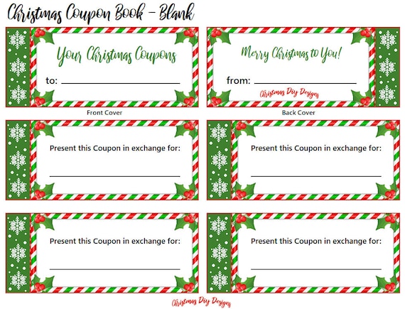 Blank Christmas Coupons