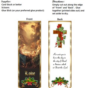 Printable Christmas Bookmarks With Bible Verses on Reverse Side,birth ...