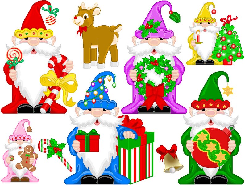 Christmas Clipart - Printable Christmas Clipart, Gnomes, Nativity ...