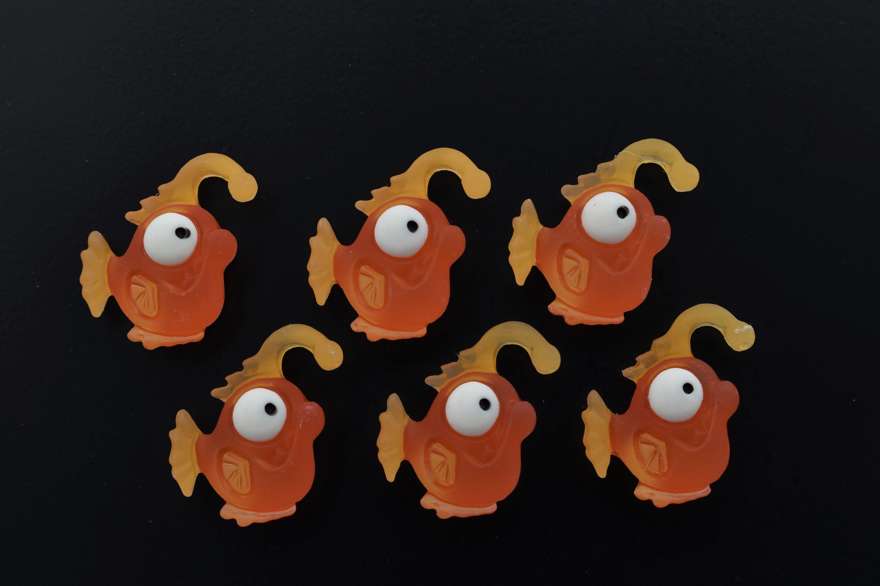 Cute, Odd, Orange Fish Magnets, Anglerfish, Refrigerator Magnets ...