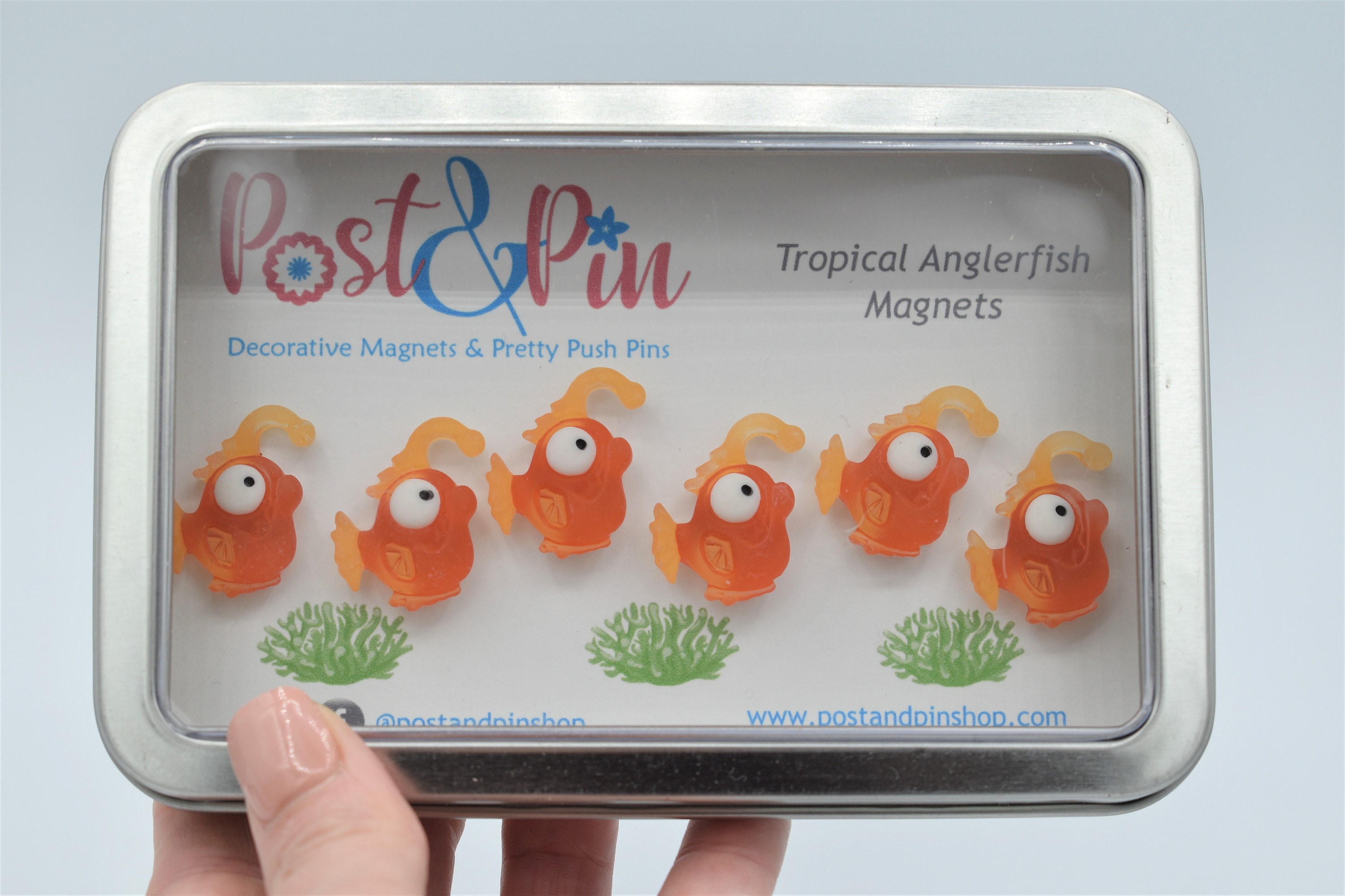 Cute Orange Fish Magnets, Anglerfish, Refrigerator Magnets, Whiteboard ...