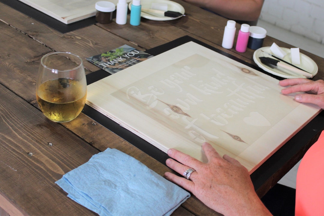 DIY Wood Sign Kit Custom Design charcoal Grey Stain - Etsy