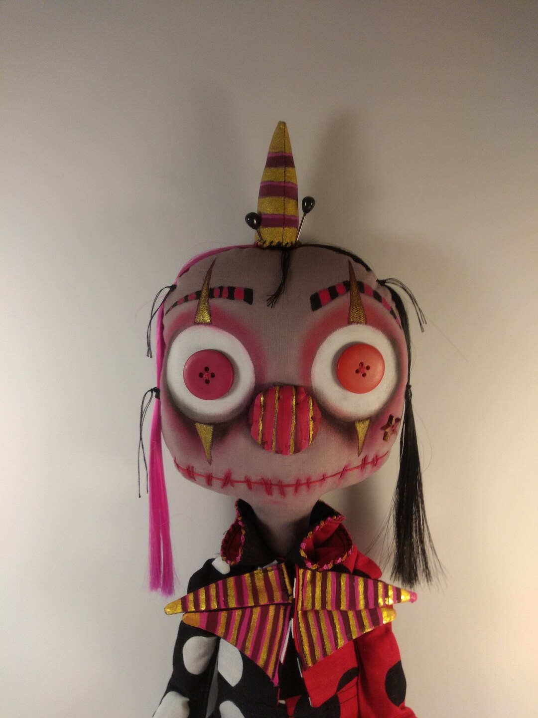 Gigi the Clown - Clown Doll/ Handmade Doll / Weird Doll / Ooak Doll ...