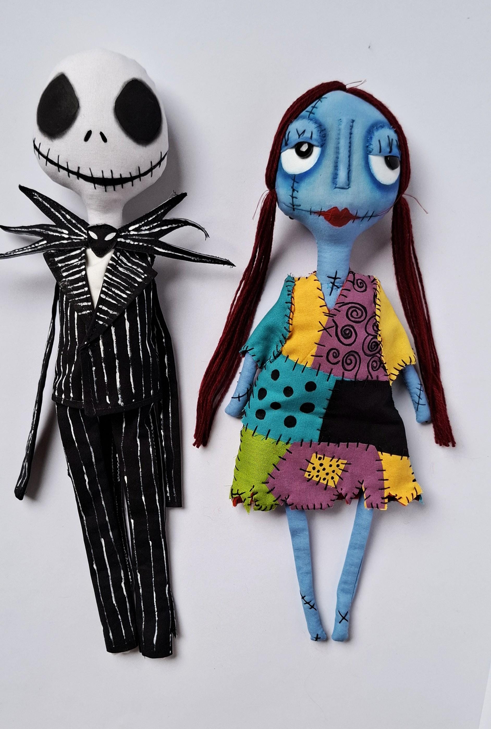 Handmade Jack and Sally Dolls: Gothic Art Dolls - Etsy