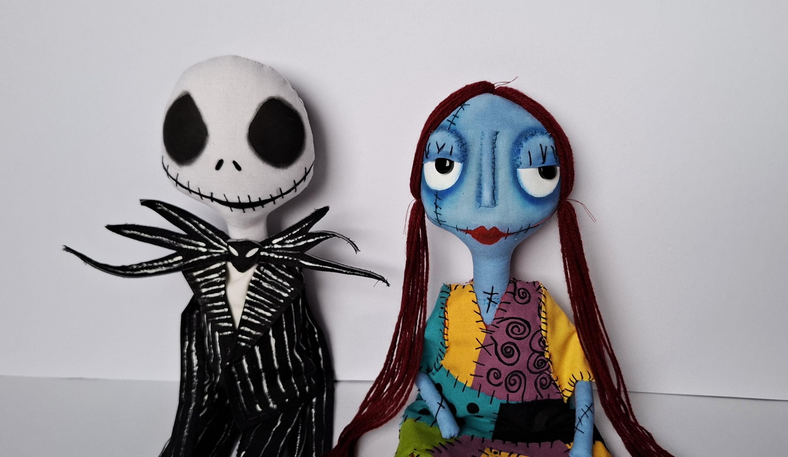 Handmade Jack and Sally Dolls: Gothic Art Dolls - Etsy