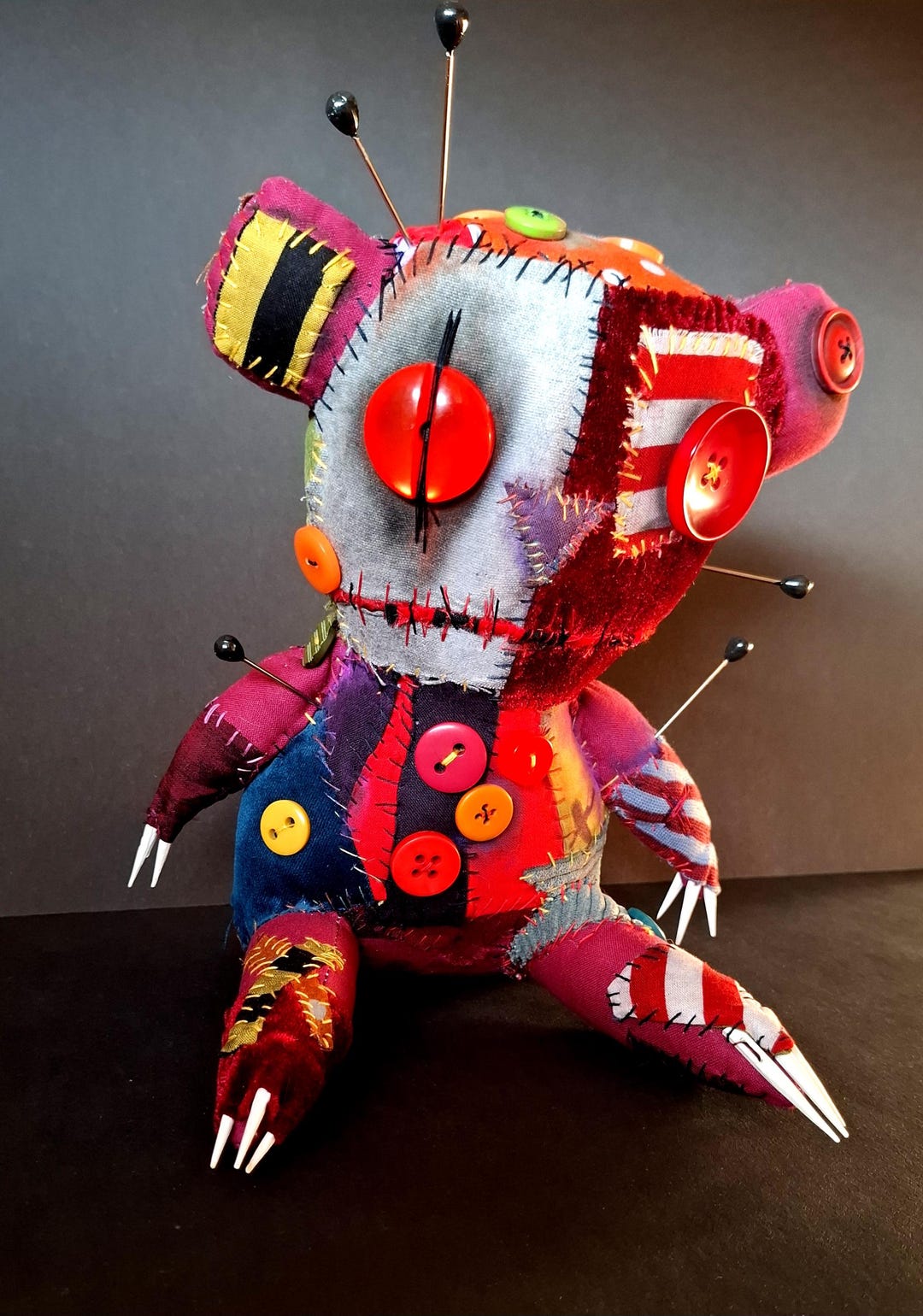 Creepy Teddy - Handmade Teddy Bear / Patchworck Teddy / Weird Teddy ...