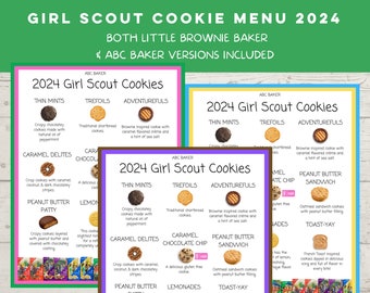 ABC Bakers Girl Scout Cookie Flyer 2024 No Caramel Chocolate Chip - Etsy