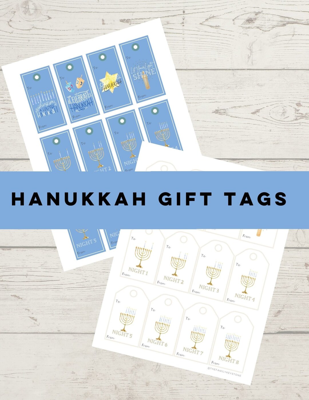 Happy Hanukkah Gift Cards,printable Hanukkah Gift Tags, Favor Tags ...