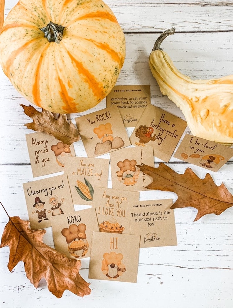 Thanksgiving Lunchbox Notes for Kids, School Lunchbox Notes, Fall ...