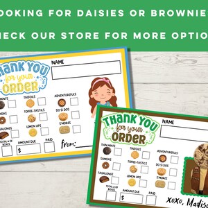 Girl Scout Cookie Thank You, Girl Scout Cookie Thank You Note Printable ...