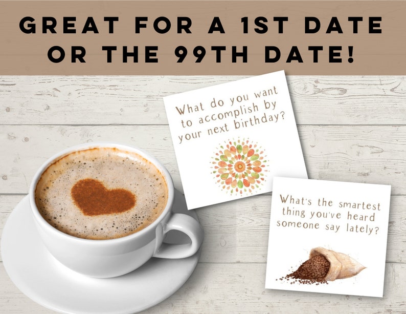 First Date Conversation Starter Cards, 60 Fun Questions (PDF) - Etsy