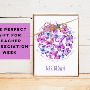 Quotes Teacher Appreciation Week, Personalized Teacher Gift, Printable ...