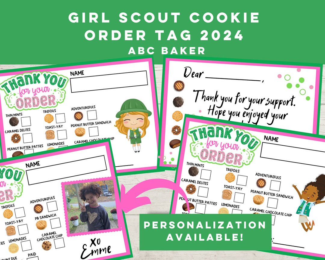 Thank You Girl Scout Cookies,girl Scout Cookie Thank You, Cookie Order ...
