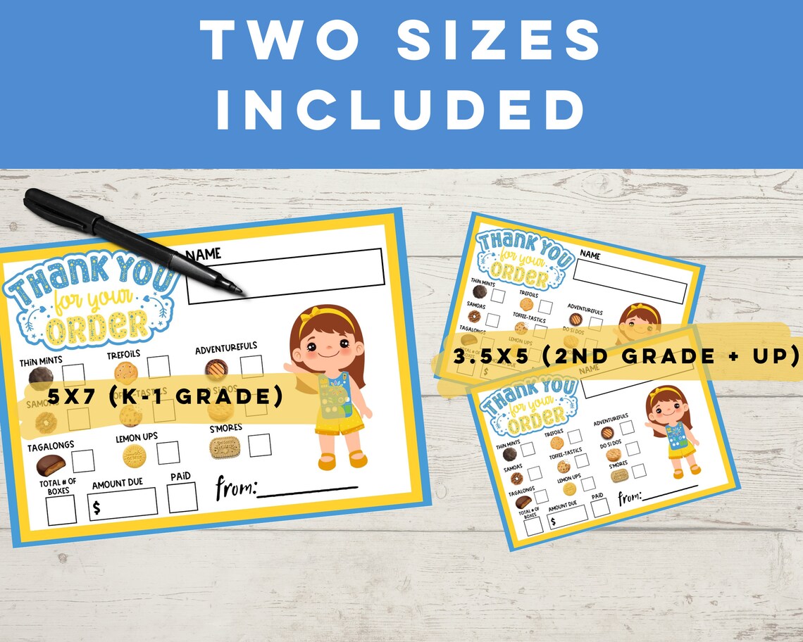 DAISY Girl Scout Cookie Printable 2024, Cookie Order Tag, Little ...