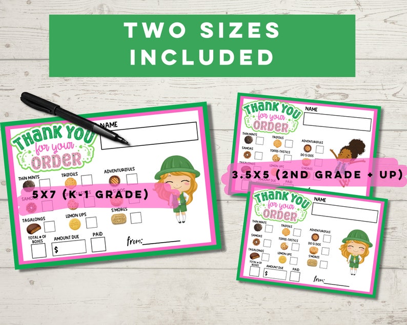 Girl Scout Cookie Thank You, Girl Scout Cookie Thank You Note Printable ...