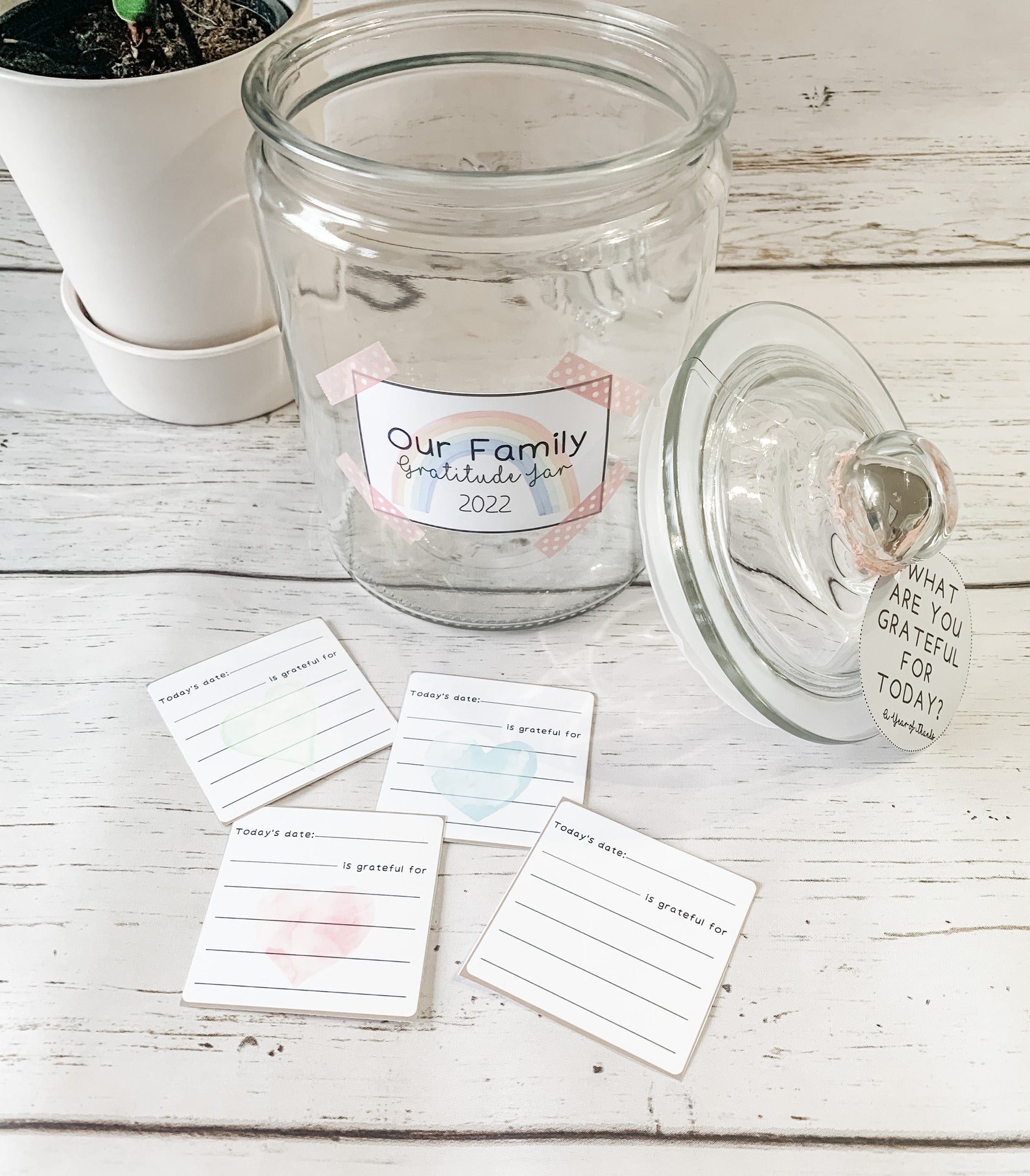 Gratitude Jar Printable Gratitude Gift Gratitude Jar for - Etsy