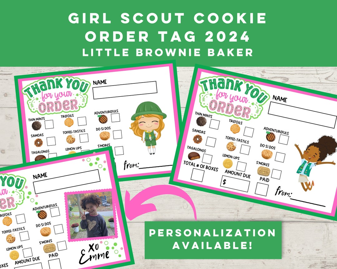Girl Scout Cookie Thank You, Girl Scout Cookie Thank You Note Printable ...