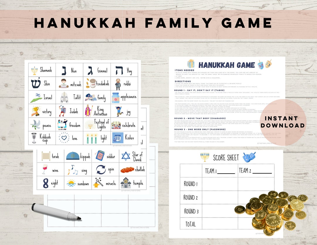 Hanukkah How to Celebrate, Hanukkah Activity, Hanukkah Game - Etsy