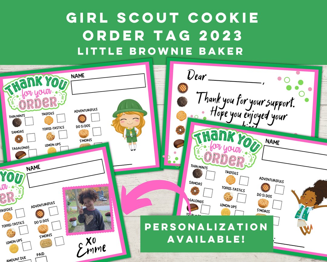 Girl Scout Cookie Thank You Girl Scout Cookie Thank You Note - Etsy