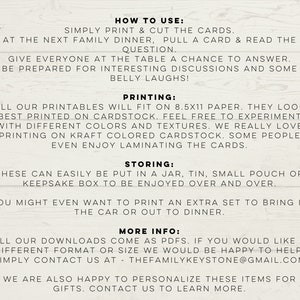 Family Questions for the Dinner Table, Questions for Families Dinner ...