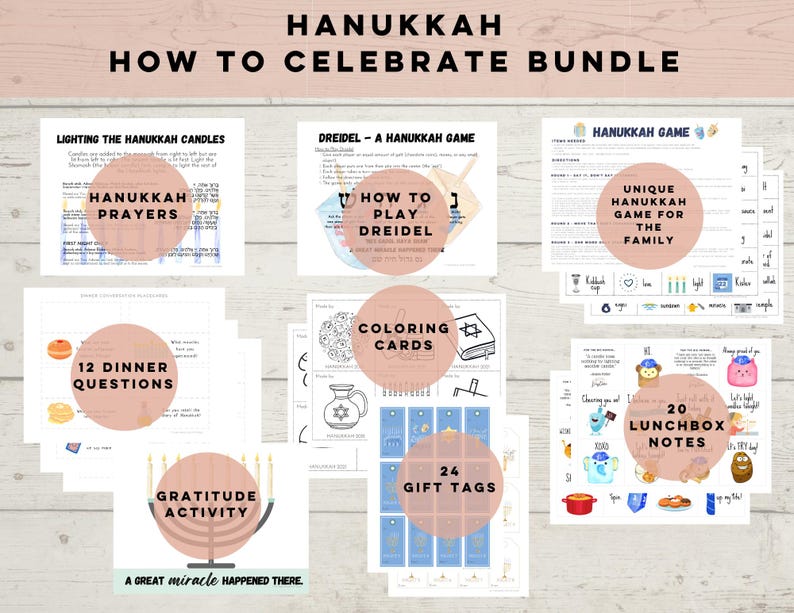 Hanukkah Activity Bundle, Prayers, Games, Coloring Pages (PDF) - Etsy