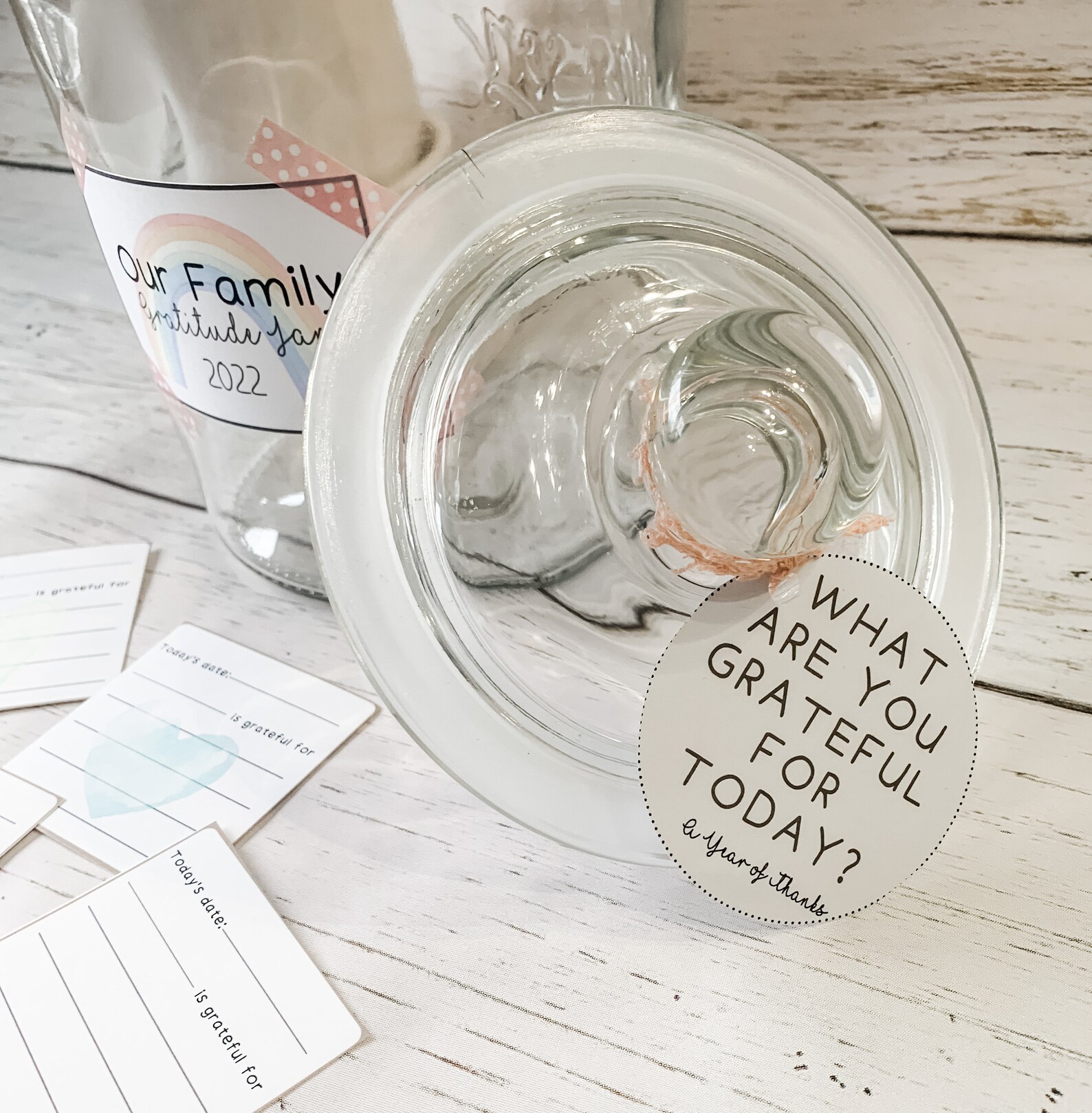 Gratitude Jar Printable Gratitude Gift Gratitude Jar for - Etsy