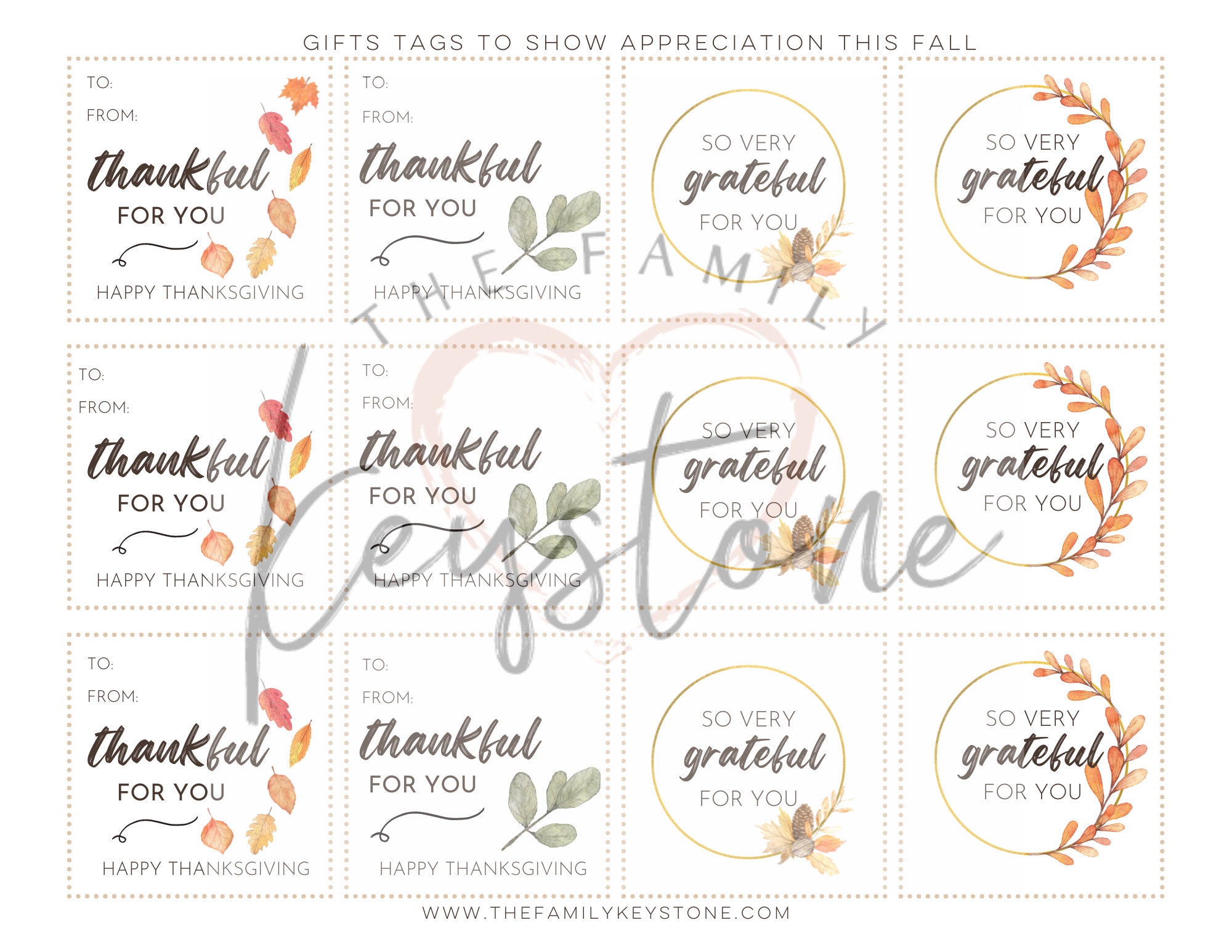 Printable Thanksgiving Gift Tags Favor Tags Gift Tags - Etsy
