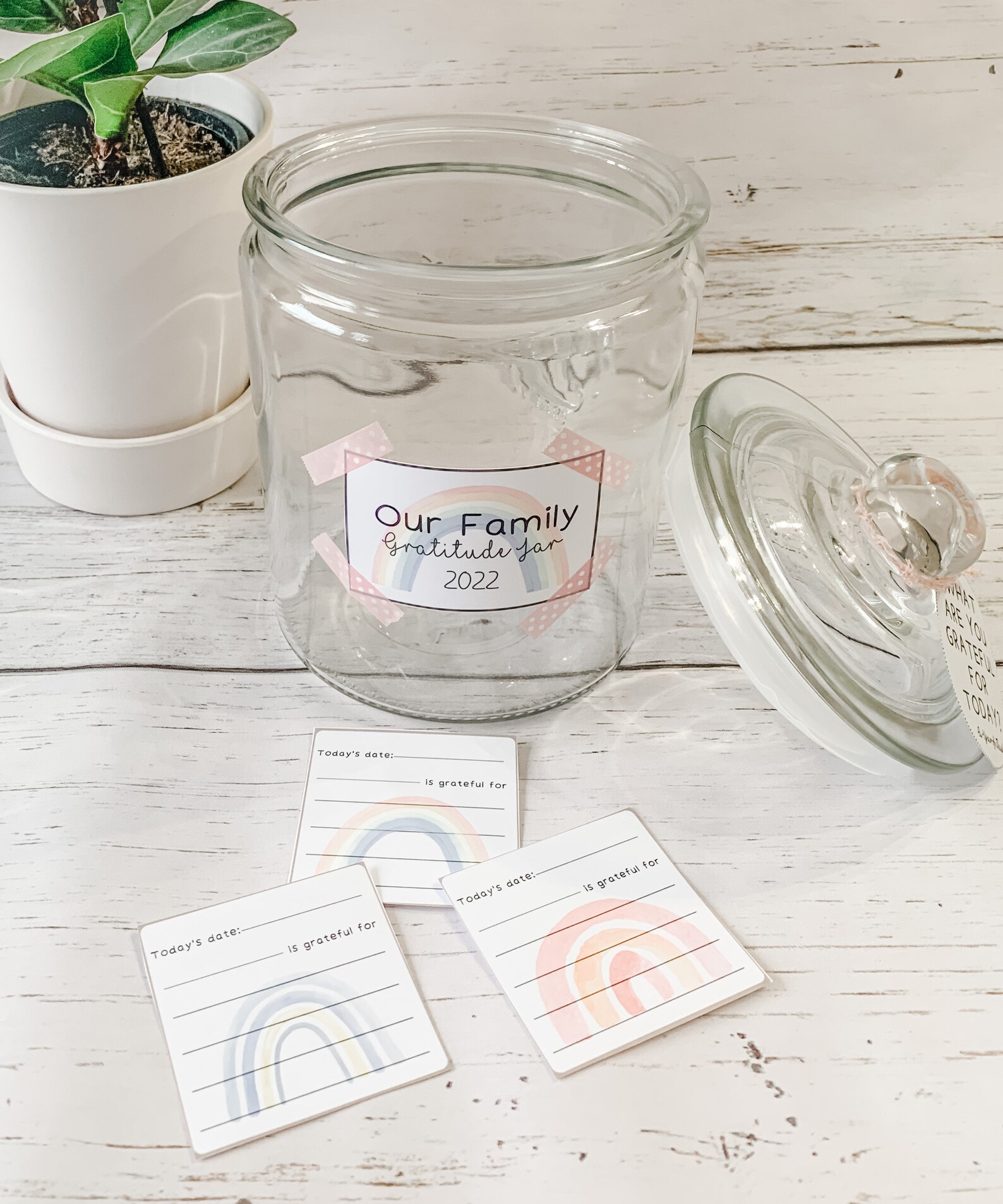 Gratitude Jar Printable Kit, Family Activity (PDF) - Etsy