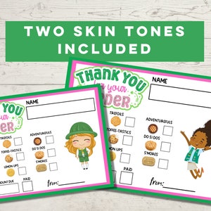 Girl Scout Cookie Thank You, Girl Scout Cookie Thank You Note Printable ...