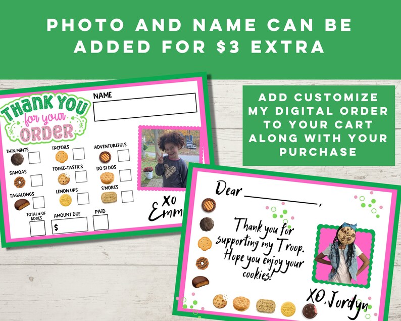 Girl Scout Cookie Thank You Girl Scout Cookie Thank You Note - Etsy