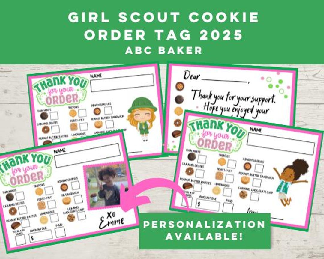 Thank You Girl Scout Cookies,girl Scout Cookie Thank You, Cookie Order ...
