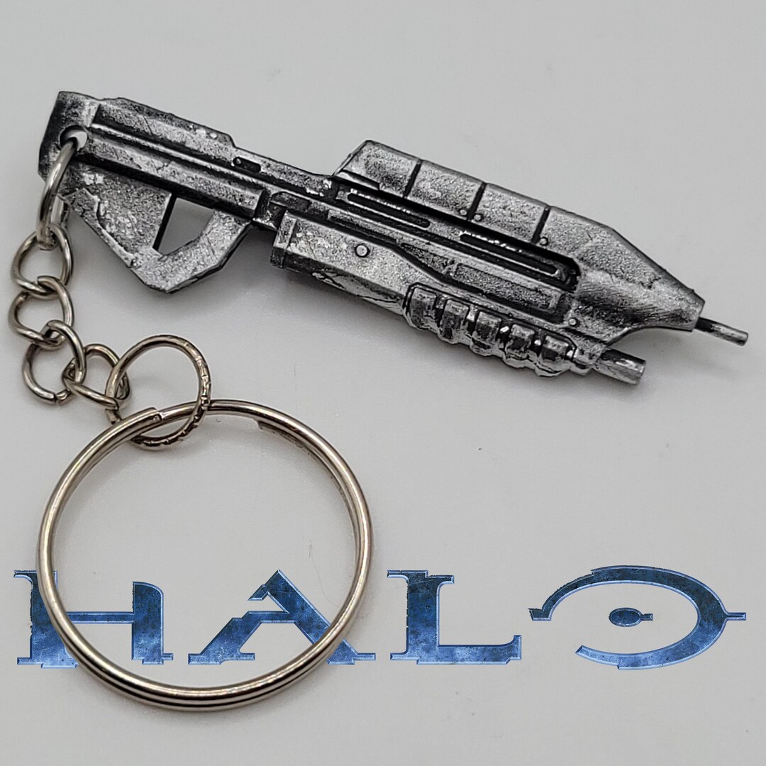 Halo 3 Assault Rifle Keychain /// Hand-painted Detailed Charm for ...