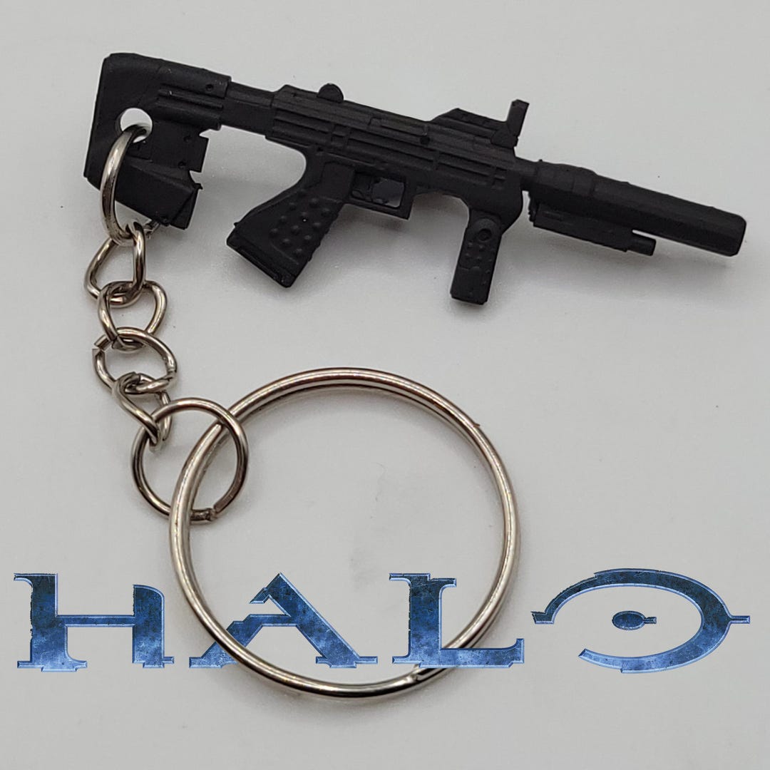Halo 3 ODST Suppressed SMG Keychain /// Hand-painted Detailed Charm for ...