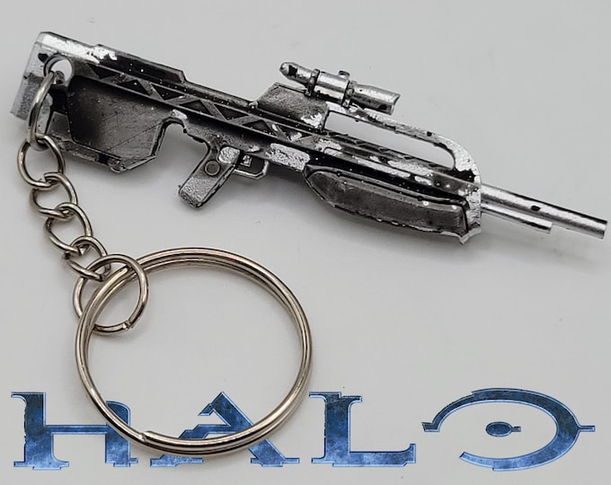 Halo Battle Rifle Keychain Hand-painted Detailed Charm for Lanyards and ...
