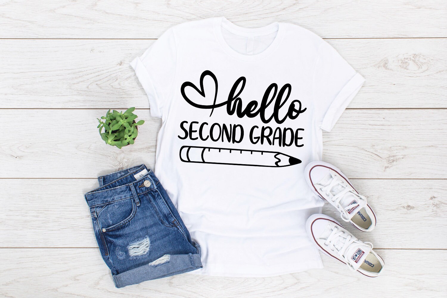Hello Second Grade SVG 2nd Grade Svg Back to School Svg | Etsy