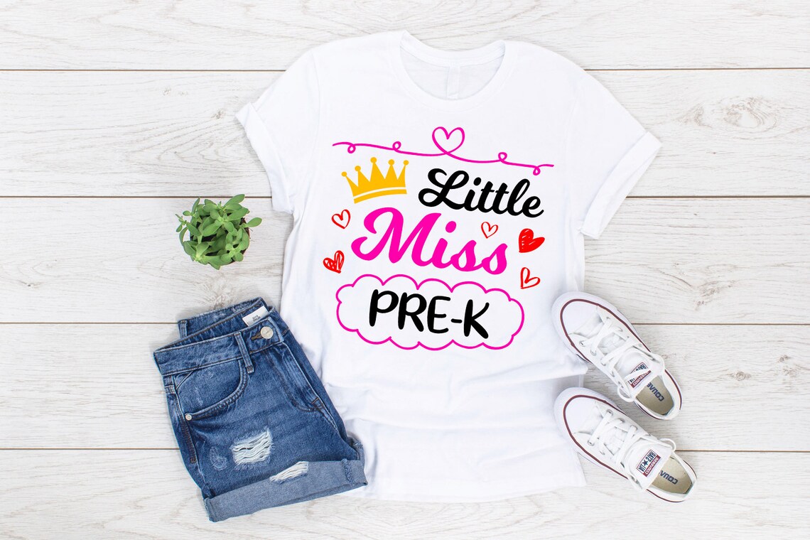 Pre-k SVG Little Miss Pre-k Cut Files Back to School Svg - Etsy