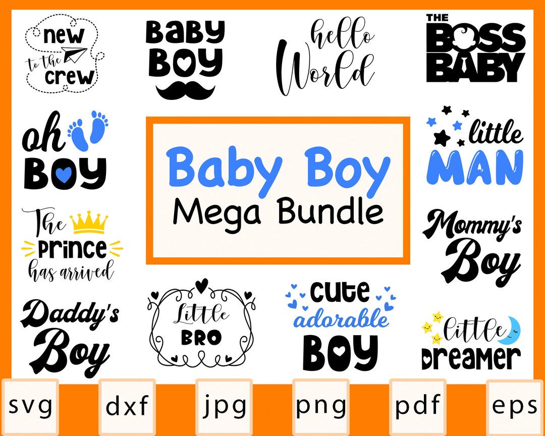 Baby Boy SVG Bundle Newborn Boy Svg Kids Babies Bundle Baby - Etsy