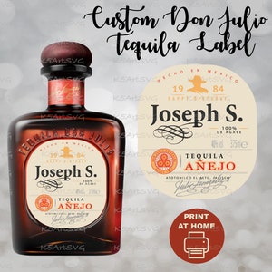 Don Julio 375ml Custom Label, Printable Anejo Tequila Label, Birthday ...