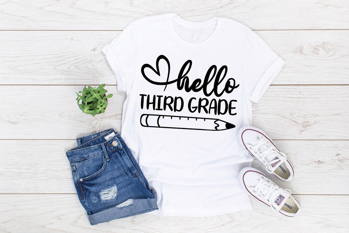 Hello Third Grade SVG 3rd Grade Svg Back to School Svg - Etsy