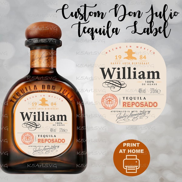 Custom Alcohol Label Don Julio - Etsy
