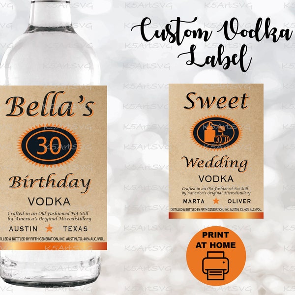 Alcohol Label - Etsy