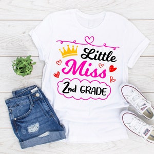 2nd Grade SVG Little Miss Second Grade Cut Files Back to | Etsy
