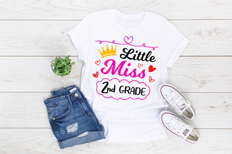 2nd Grade SVG Little Miss Second Grade Cut Files Back to | Etsy