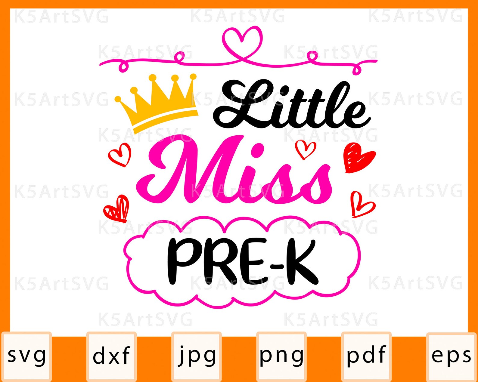 Pre-k SVG Little Miss Pre-k Cut Files Back to School Svg - Etsy