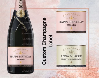 Custom Bottle Labels, Moet Champagne Gifts, Groomsman and Bridesmaid ...